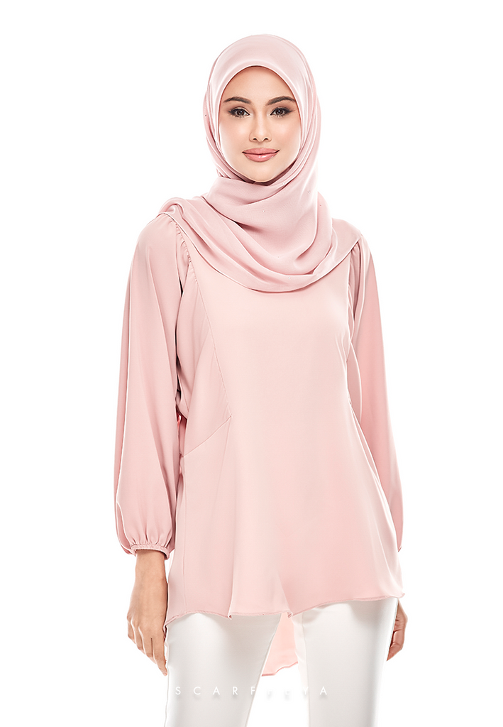 ZENIA EXECUTIVE BLOUSE (DUSTY PINK) – Scarffeya | Baju Pejabat | Suit ...
